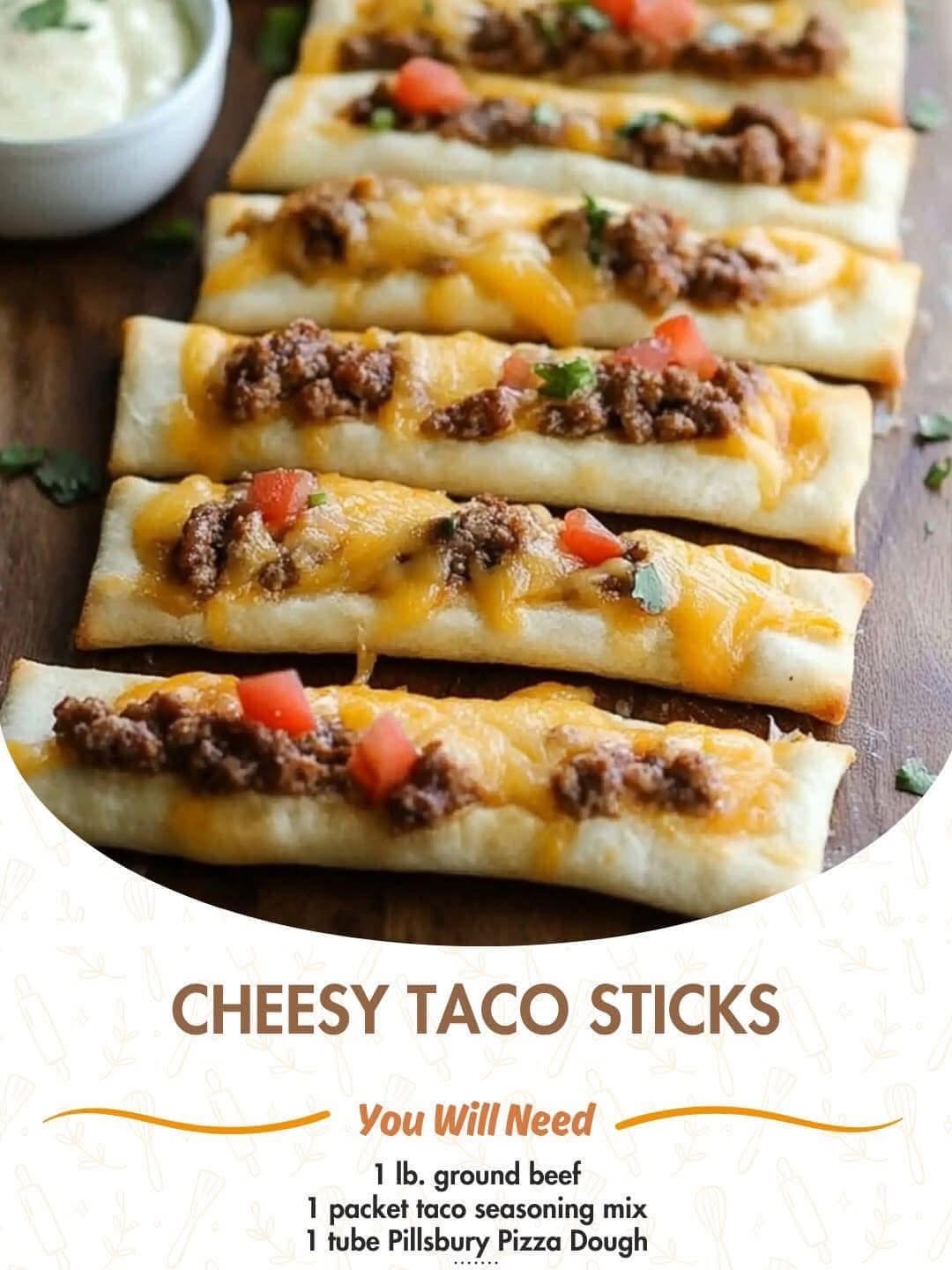 Cheesy Taco Sticks – Cooking With Alice